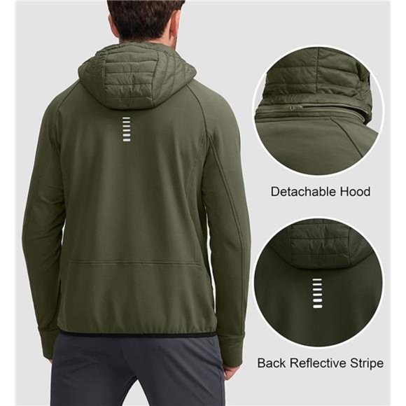 Jackets & Coats | Mens Puffer Jacket Winter Thermal Running Jacket ...